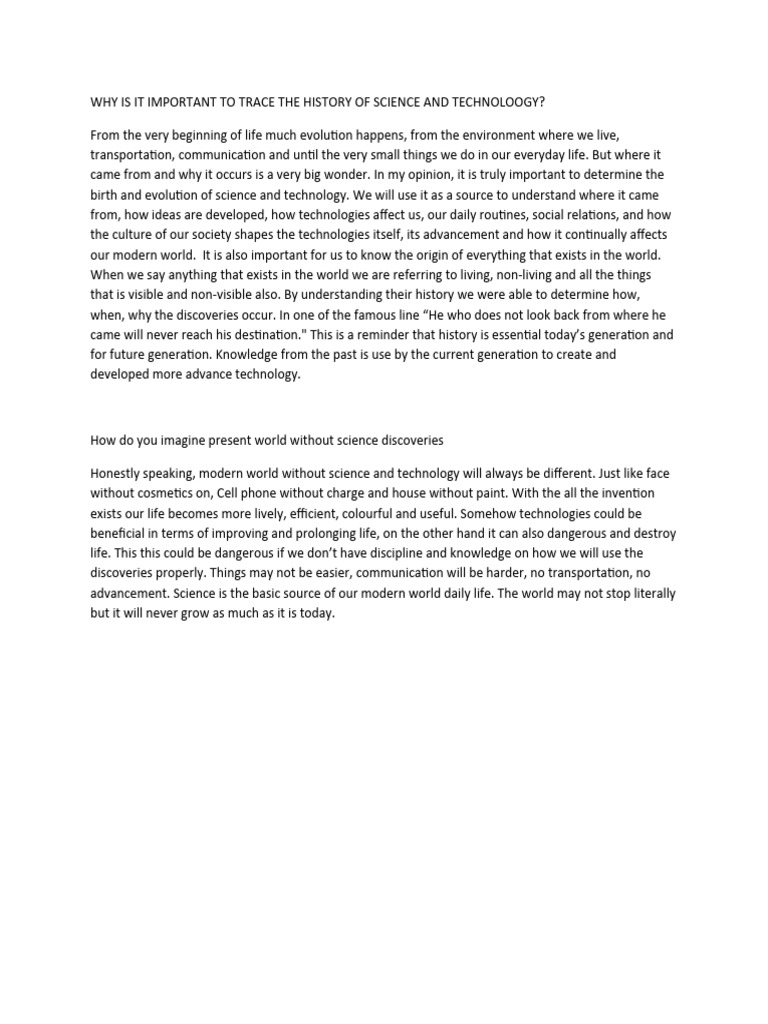 Importance of Tracing Science History | PDF