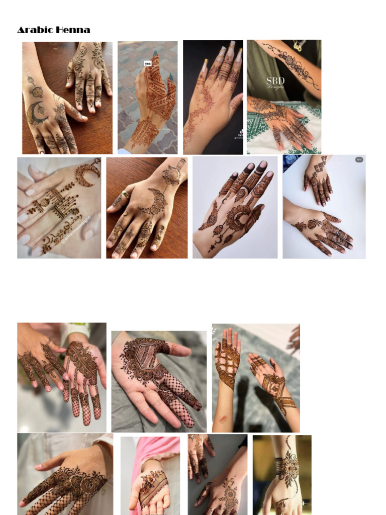 Arabic and Moroccan Henna Designs | PDF