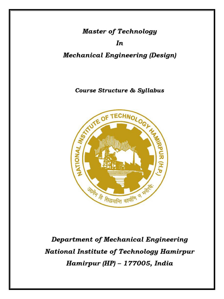M.Tech Mechanical Design Syllabus | PDF | Fracture Mechanics | Wear