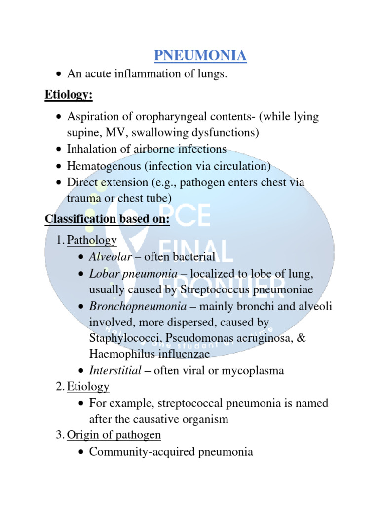Pneumonia | PDF