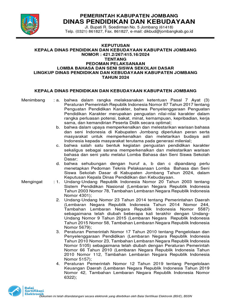 2024 Tor Lomba Bahasa Dan Seni Revisi Edar | PDF