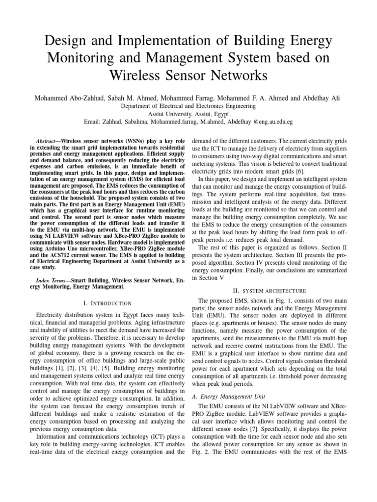 Design and Implementation of Building Energy Monitoring and Management System Based On Wireless ...