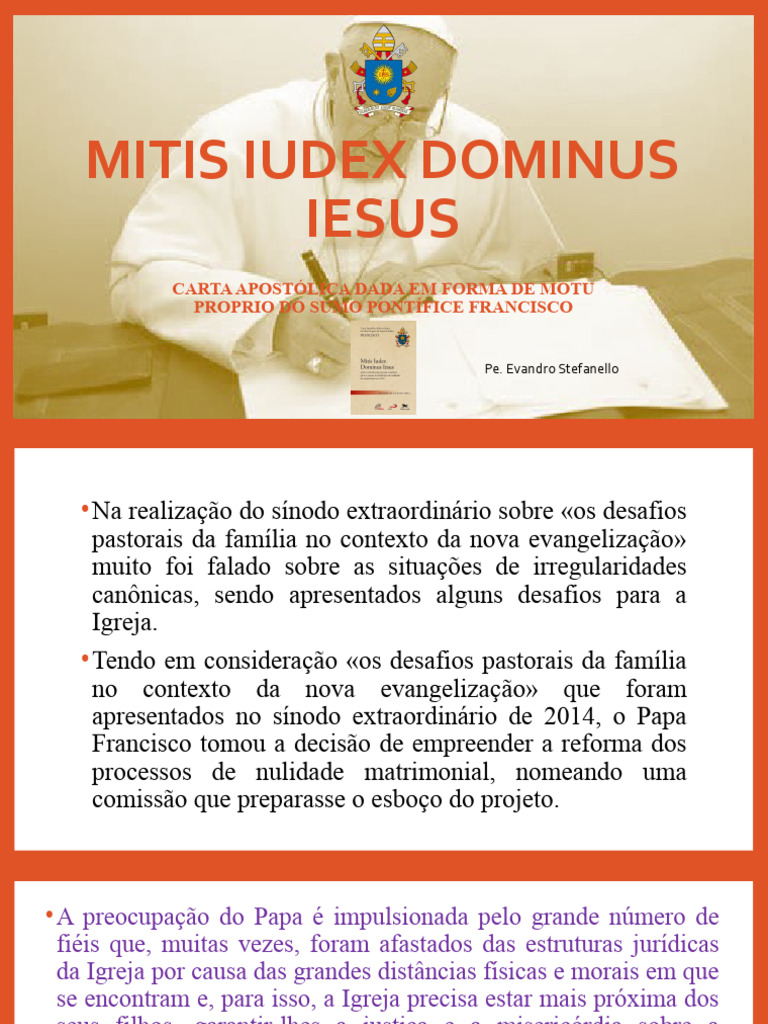 Reforma dos Processos de Nulidade Matrimonial | PDF | Igreja católica ...