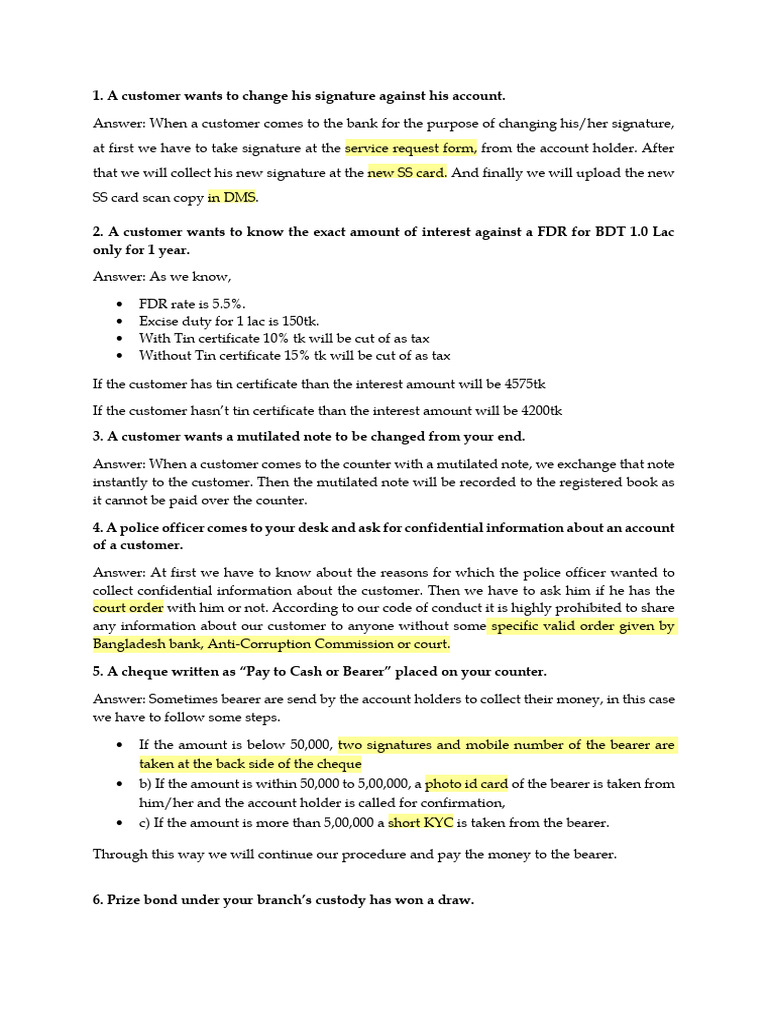 Sample Question Answer | PDF | Cheque | Banks