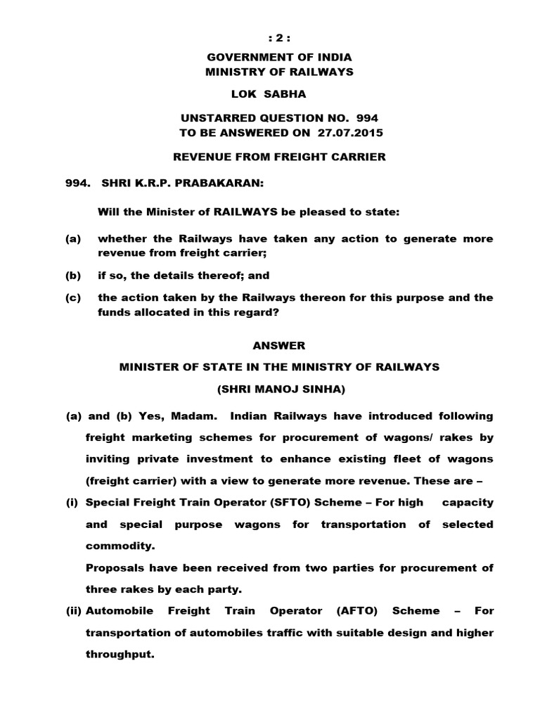 Indian Railways Freight Revenue Strategies | PDF | Cargo | Rail Transport