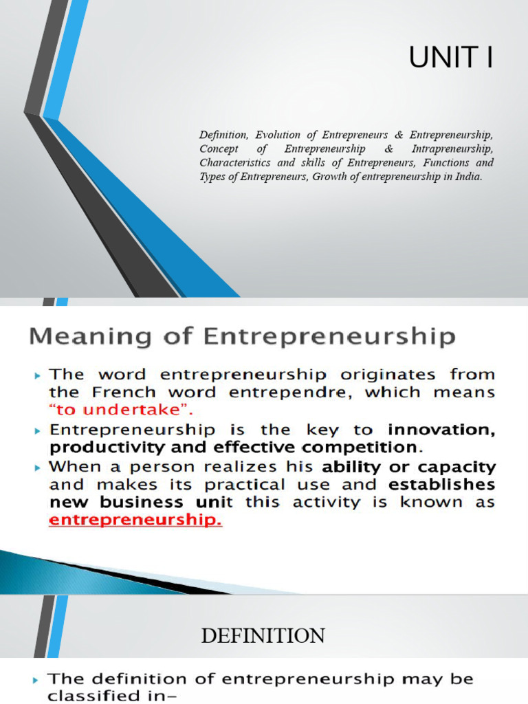 Unit 1 | PDF | Entrepreneurship | Startup Company