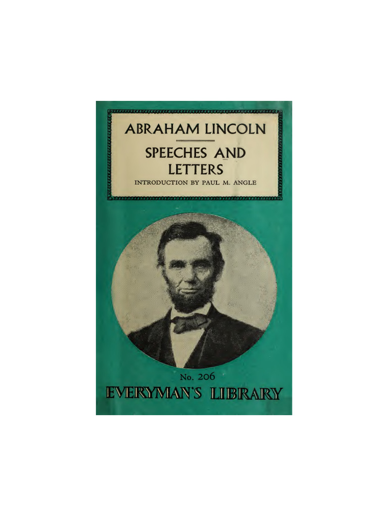 Abraham Lincoln: Speeches & Letters | PDF | Abraham Lincoln