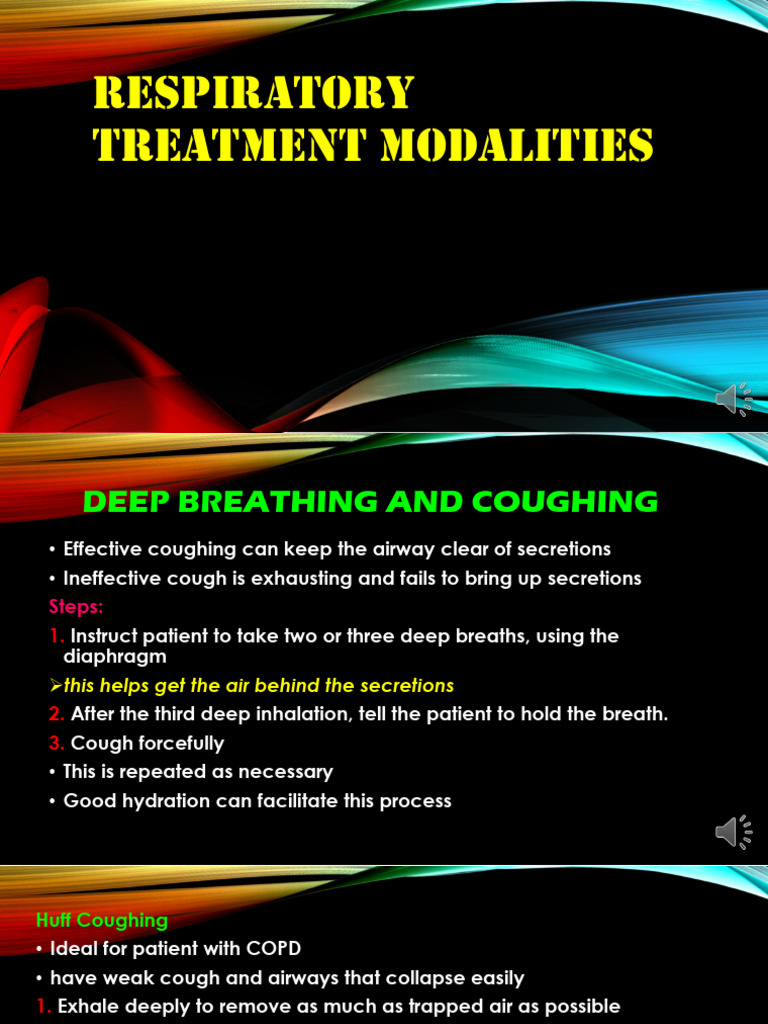 Respiratory Treatment Modalities | Download Free PDF | Breathing ...