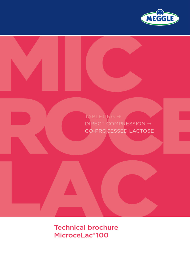 MicroceLac en Office | PDF | Tablet (Pharmacy) | Particle Size Distribution