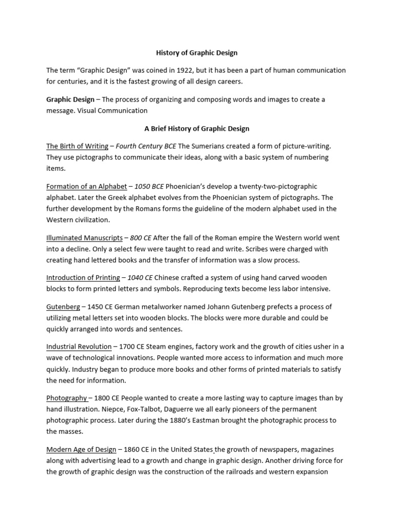 Evolution of Graphic Design History | PDF | Graphic Design | Books