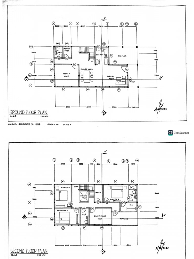 Ce364m8 Architectural-Plans Group-8 | PDF | Window | Door
