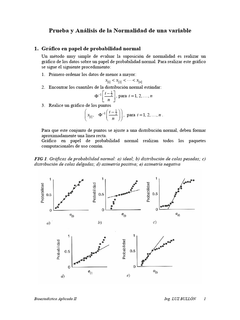 01 Prueba de Normalidad | PDF | Matemáticas Aplicadas | Estadísticas