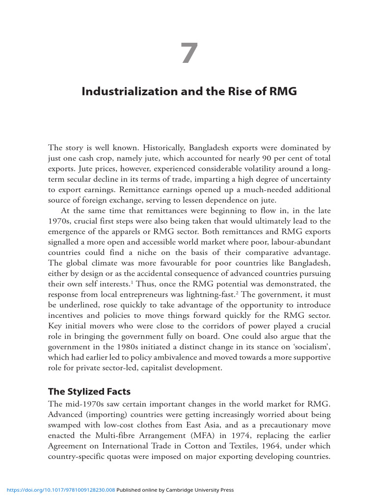14.0 PP 99 113 Industrialization and The Rise of RMG | PDF | Textiles | Exchange Rate