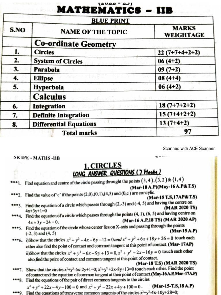 Maths 2b Imp Question Bank | PDF