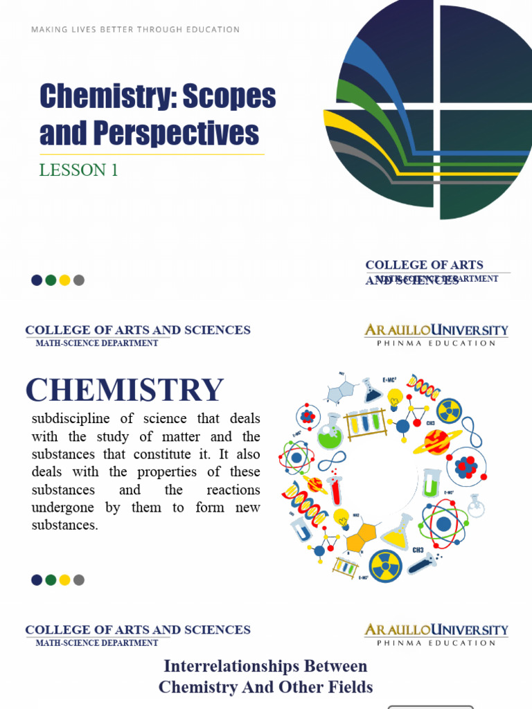 Lesson 1 Chemistry Scopes and Perspectives | PDF | Chemistry | Chemical ...