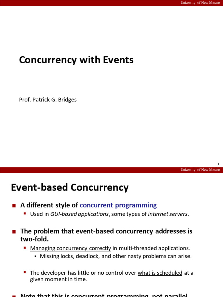 32 Concurrency Events Pdf Concurrent Computing Computer Architecture