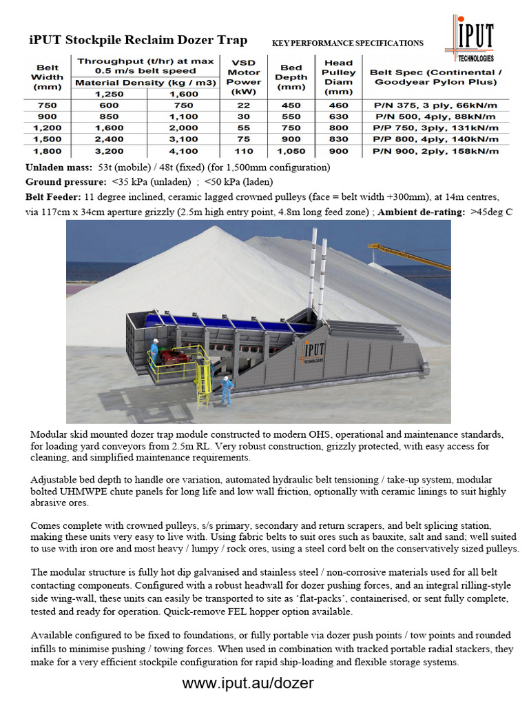 Robust Stockpile Reclaim Dozer Trap | PDF | Belt (Mechanical ...