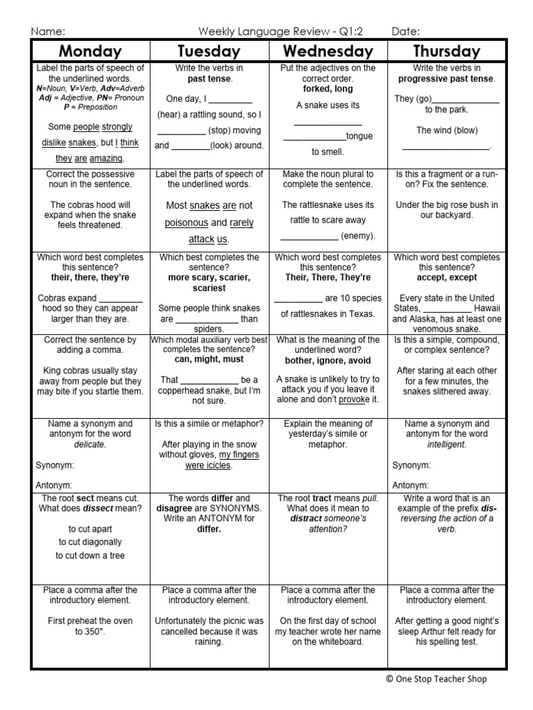 2 Lang Review Q1 (Commas - Introductory Elements) | PDF | Part Of ...