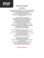 Johnson & Johnson Our Credo Explained | PDF | Employment | Business