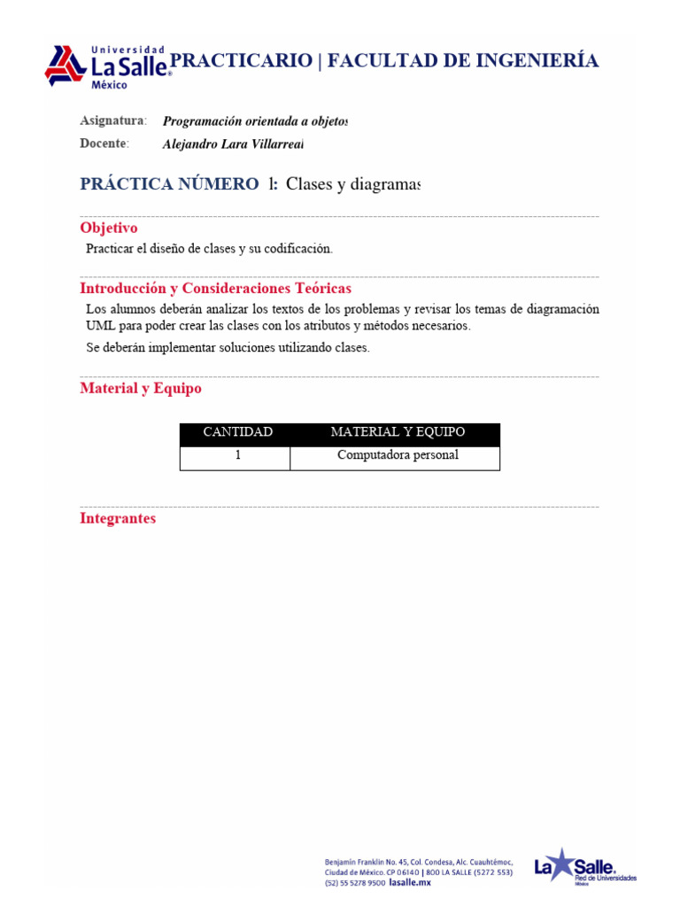 Practica 1 B | PDF | Lenguaje de modelado unificado | Constructor (Programación Orientada a Objetos)