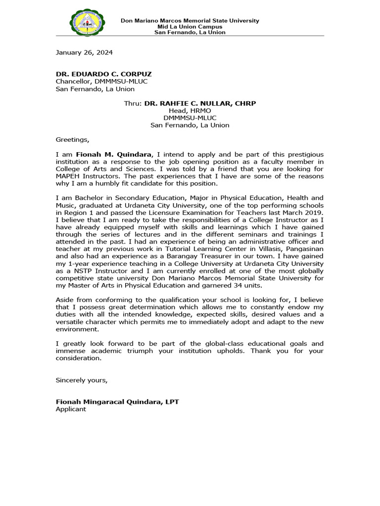 Letter of Intent Final | PDF