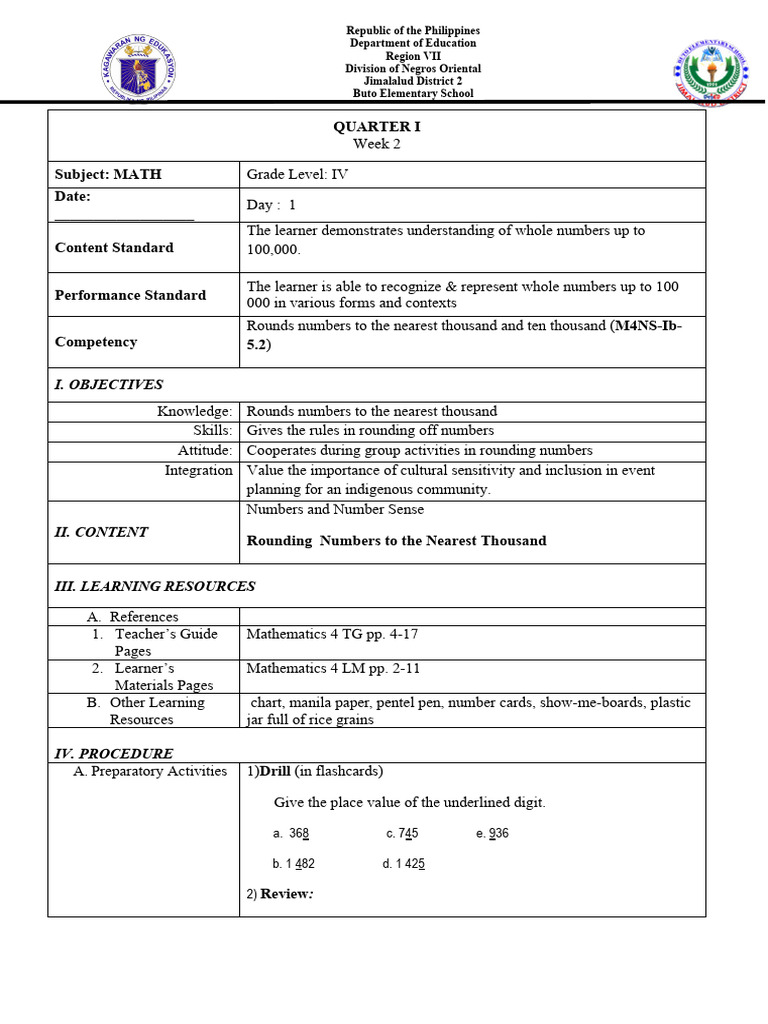 Rounding Off Numbers | PDF | Learning | Education Theory