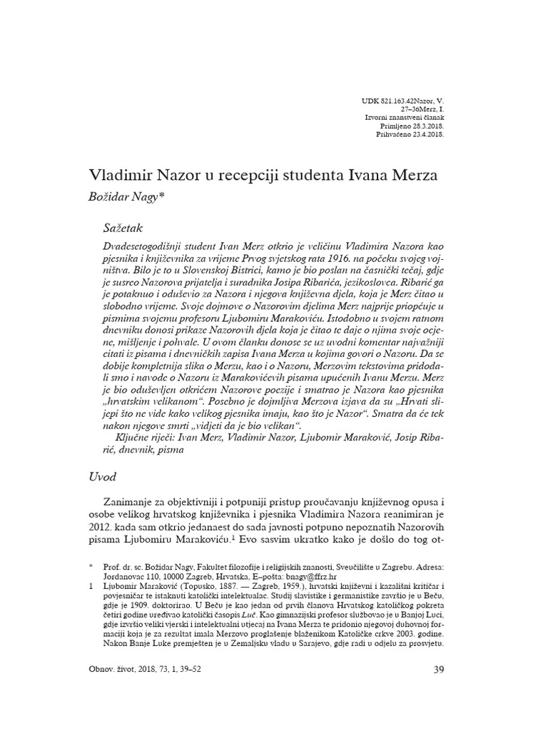 Vladimir Nazor | PDF