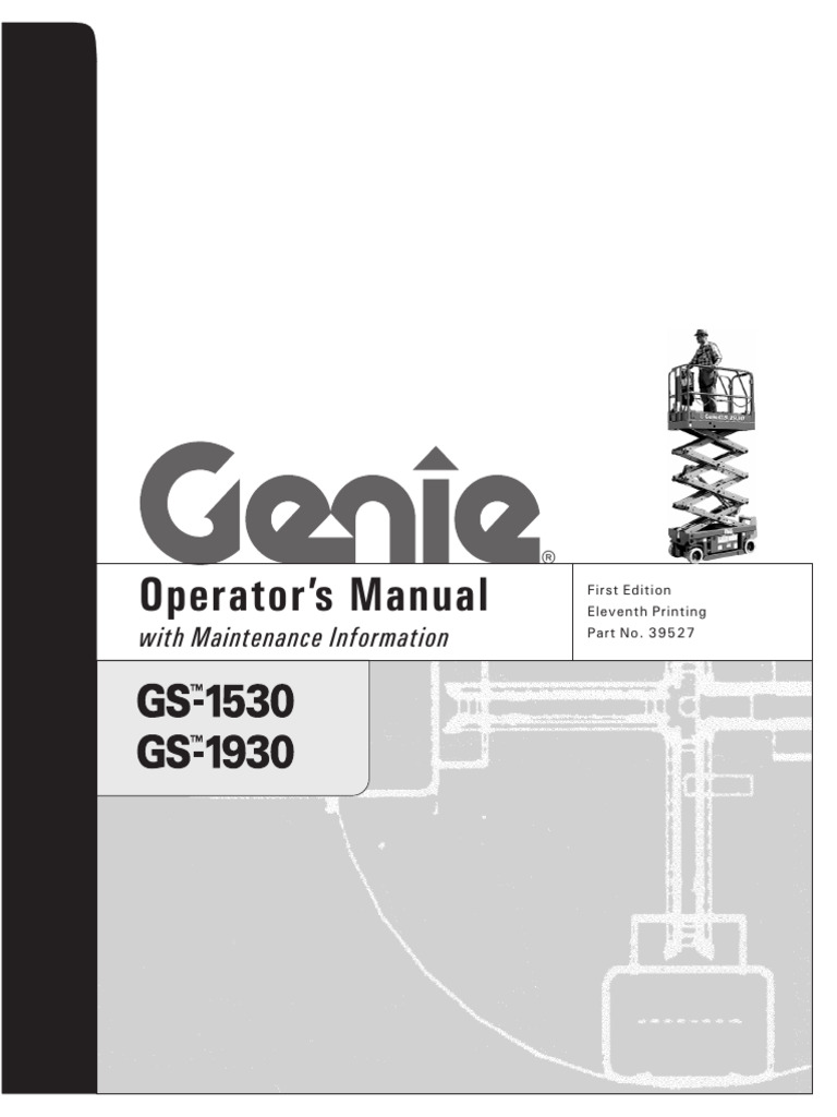 Genie Operator's Manual | PDF | Elevator | Crane (Machine)