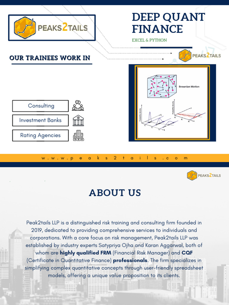 Deep Quant Finance Brochure | PDF | Option (Finance) | Swap (Finance)
