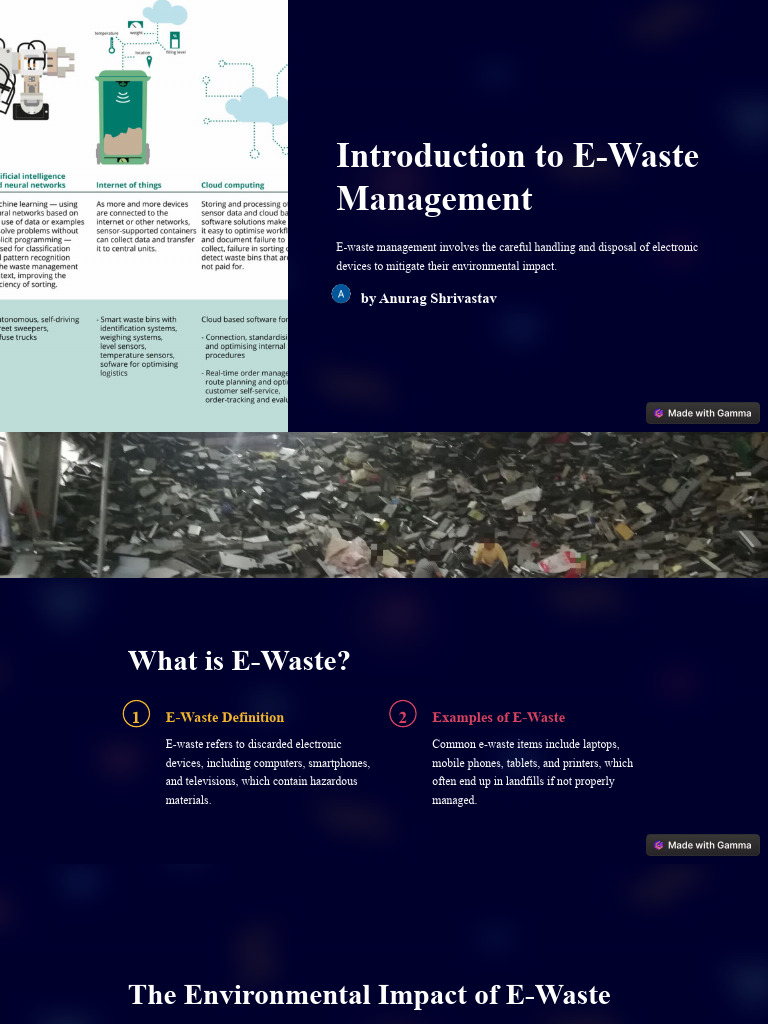 Introduction To E Waste Management | PDF | Electronic Waste | Waste ...