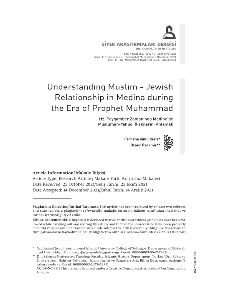 Understanding Muslim Jewish Relationship | PDF | Muhammad | Medina