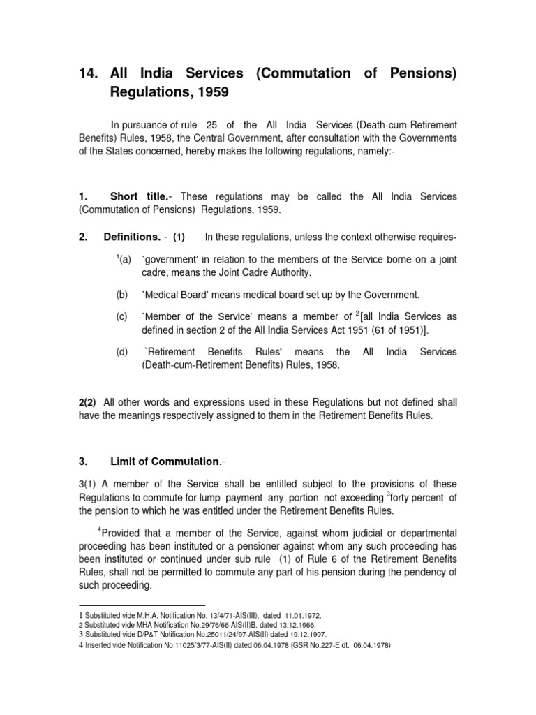 Revised AIS Rule Vol I Rule 14 | PDF | Pension | Blood Pressure