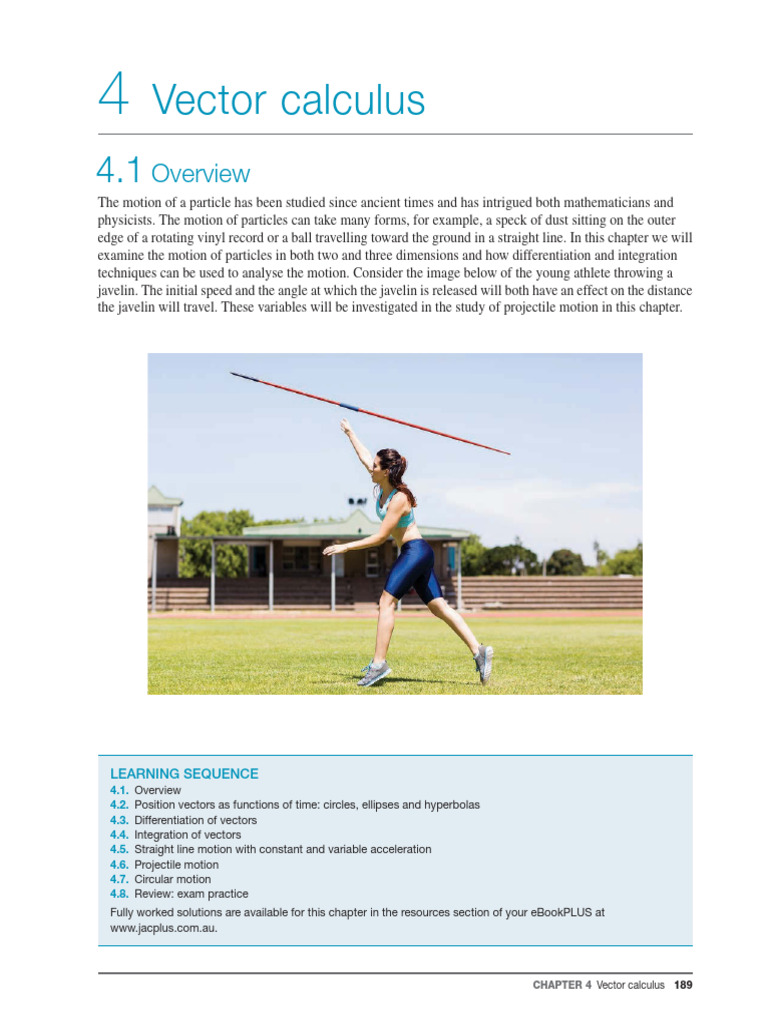 Advanced Math CHAPTER 4 VectorCalculus | PDF | Derivative | Acceleration