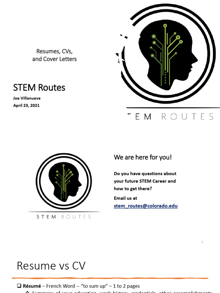 STEM Career Resumes and Cover Letters Guide | PDF | Résumé