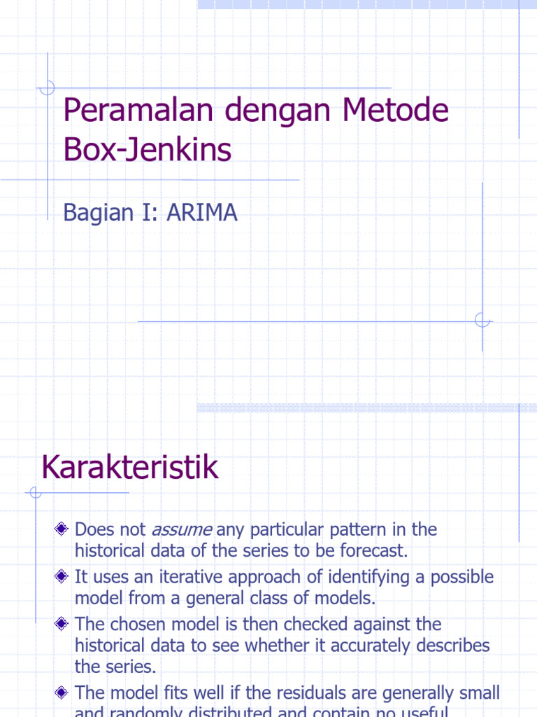 P01 Arima Pdf Autoregressive Integrated Moving Average