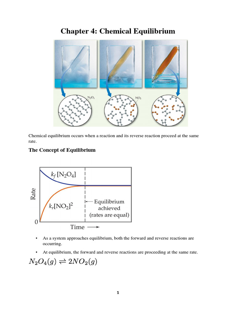 Unit 4 Chemical Equilibrium PDF | PDF | Chemical Equilibrium | Chemical Reactions