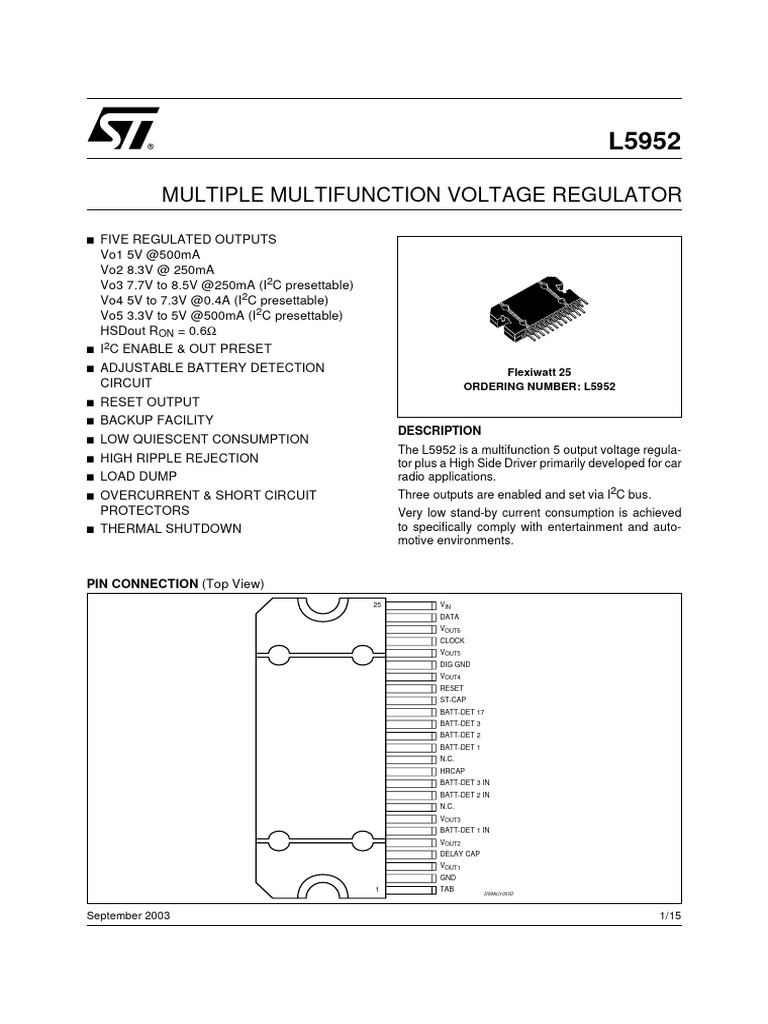 Multiple Multifunction Voltage Regulator: Description | PDF ...