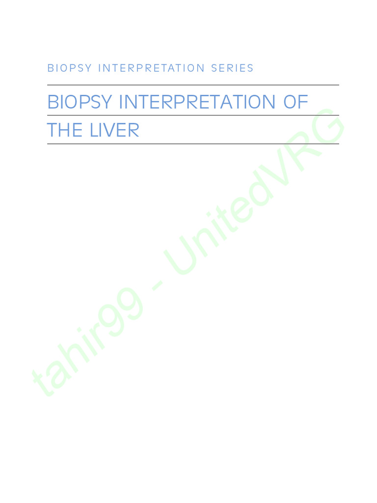 BIS-Biopsy Interpretation of the Liver | PDF | Biopsy | Cirrhosis