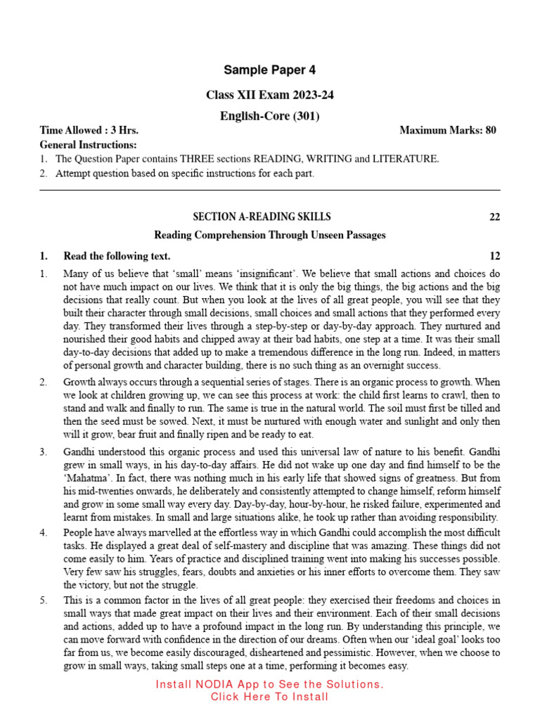 En Sample Paper 4 Unsolved | PDF | United States Postal Service ...