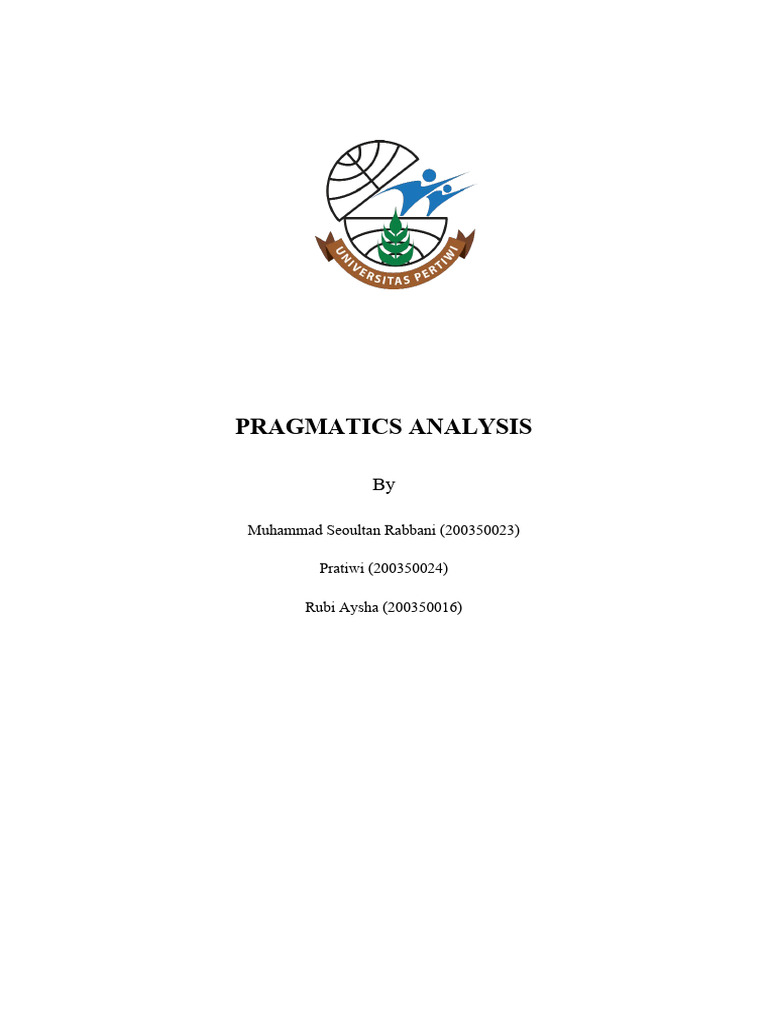 Pragmatics: Speech Acts & Implicature | PDF | Data | Analysis
