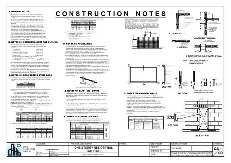 Residential bldg-CS0 | PDF | Concrete | Foundation (Engineering)