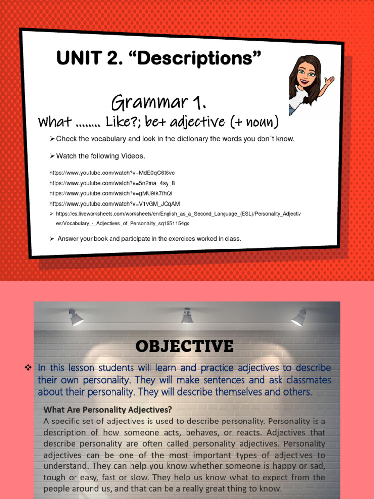 Unit 2. Personality Adjectives | PDF | Adjective | Noun