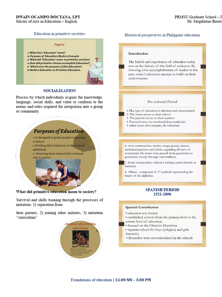 Foundations Lecture 1 | PDF | Classics | Tagalog Language