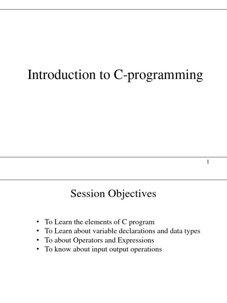 Ch 1 | PDF | C (Programming Language) | Integer (Computer Science)