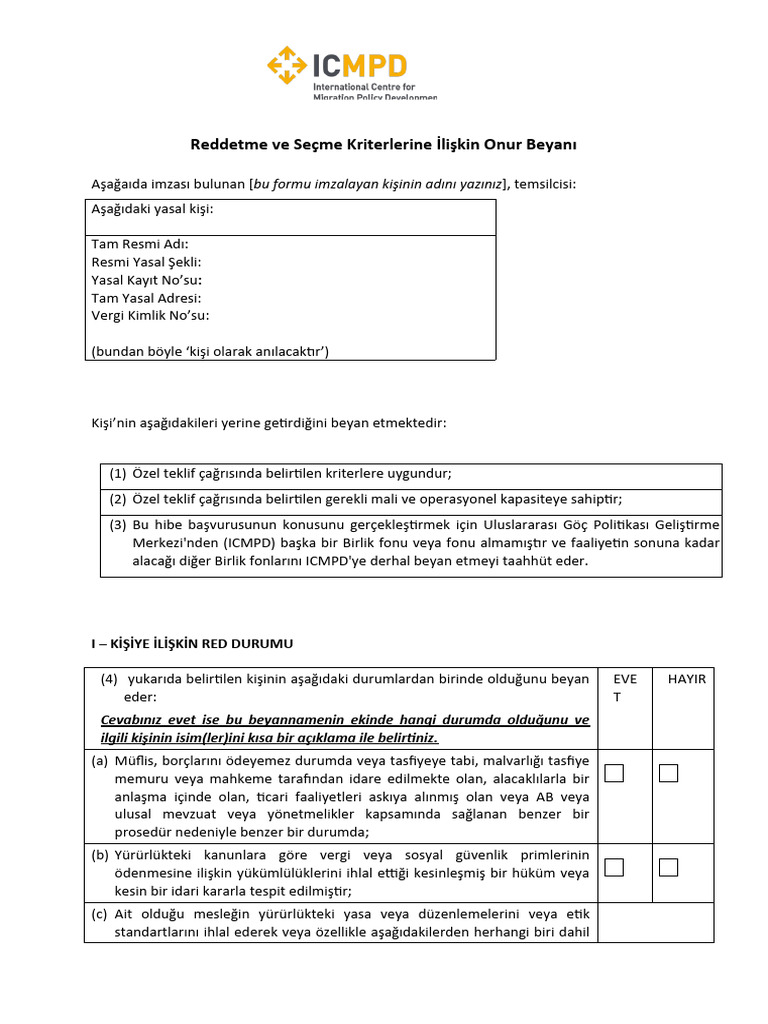 Declaration On Honour | PDF
