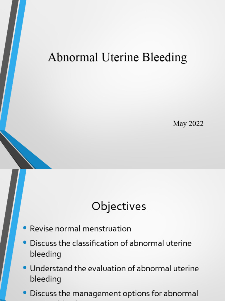 Abnormal Uterine Bleeding | PDF | Menstrual Cycle | Medicine