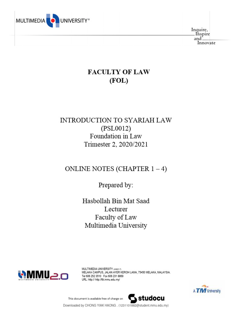 Psl0012 Lecture Notes Pdf Quran Islam