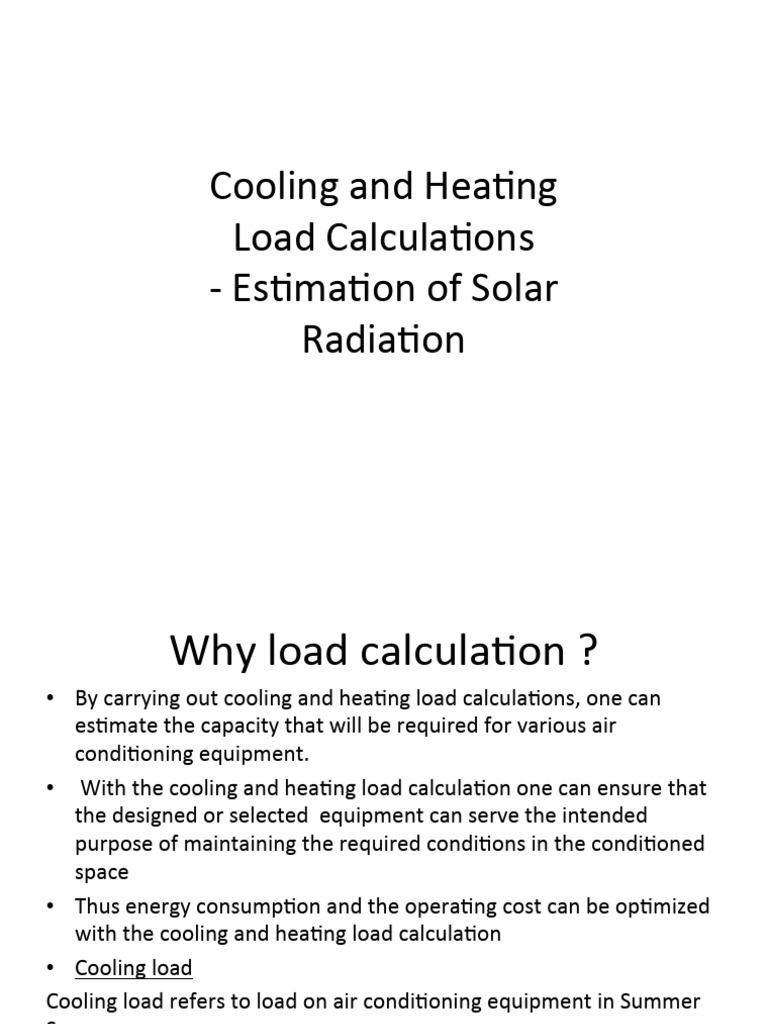 Load Calculations Updated | PDF | Equator | Earth