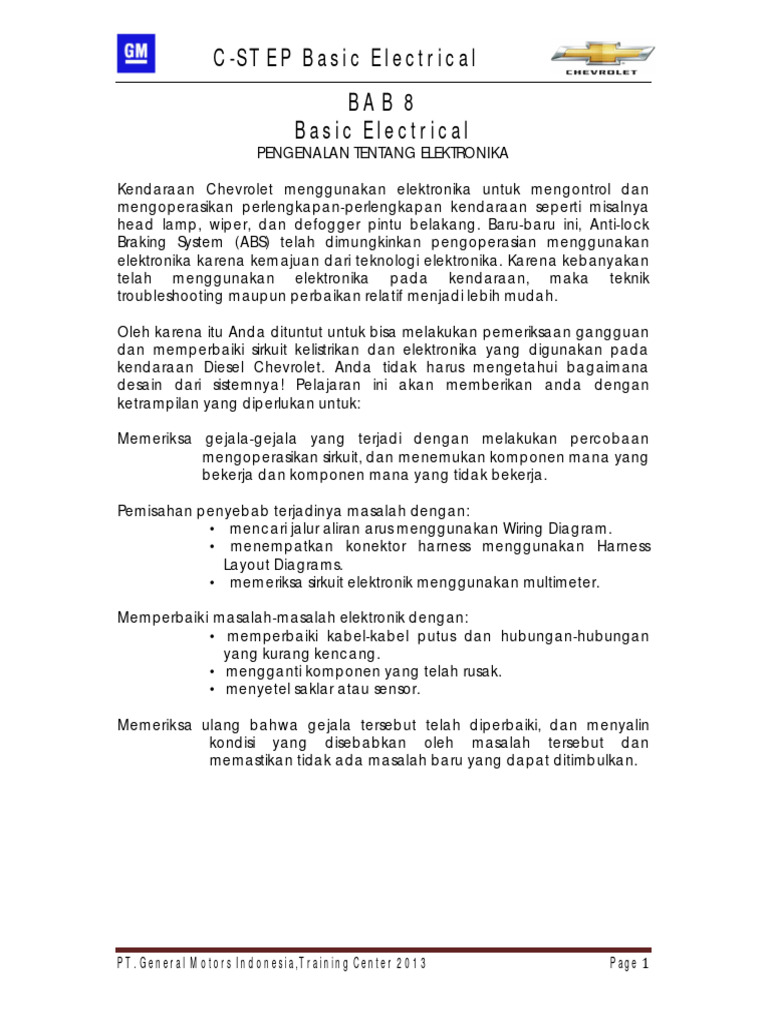 C-STEP Basic Electrical | PDF