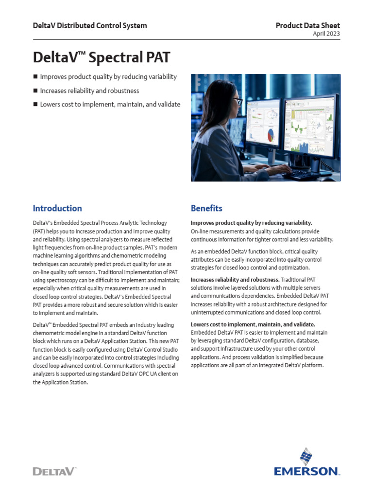 Product Data Sheet Deltav Spectral Pat Deltav en 8016568 | PDF ...